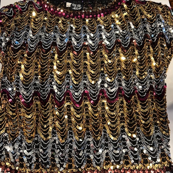 Mister Jay | Tops | Vintage 7s Disco Sequin Top | Poshmark